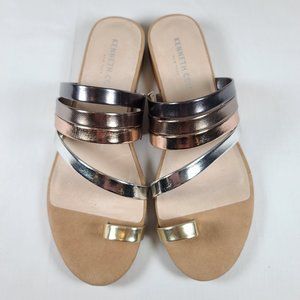 Kenneth Cole | Shoes | New Kenneth Cole Metallic Valen Scroll Sandals ...